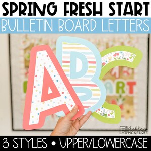 Spring Classroom Decor, A-Z Bulletin Board Letters, Punctuation, and ...