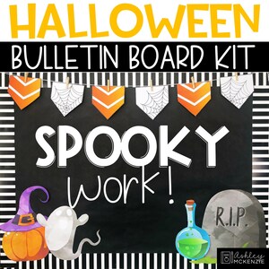 Halloween Bulletin Board or Classroom Door Decor, Spooky Halloween ...