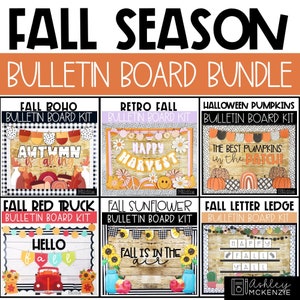 Fall Bulletin Board Kits Bundle, Back to School, Autumn Classroom Decor ...