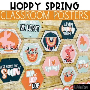 Spring Posters, March Bulletin Board Ideas, April Posters, Hoppy Spring ...