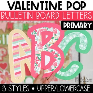 Valentine's Day Classroom Decor, Primary Font A-Z Bulletin Board ...