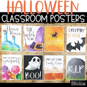 Halloween Classroom Posters Easy Autumn Classroom Decorations - Etsy