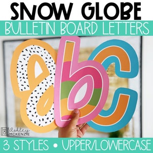 Winter Snow Globe Classroom Decor, A-Z Bulletin Board Letters ...