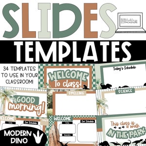 Modern Dinosaur Classroom Theme Google Slides and Powerpoint Templates ...