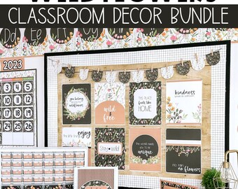 Garden Theme Classroom Decor Bundle, Editable Decor, Easy and Modern ...