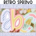 Retro Spring Classroom Decor, A-Z Bulletin Board Letters, Punctuation ...