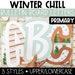 Winter Chill Classroom Decor, Primary Font A-Z Bulletin Board Letters ...