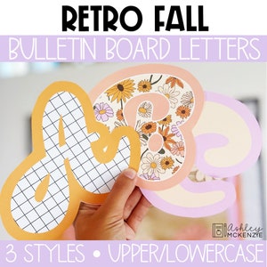 Retro Fall Classroom Decor, A-Z Bulletin Board Letters, Punctuation ...