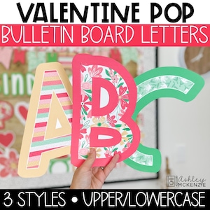 Valentine's Day Classroom Decor, A-Z Bulletin Board Letters ...