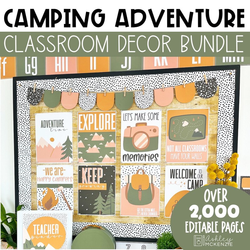 Camping Alphabet - Etsy