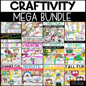 Seasonal Writing Crafts Bundle, Creative Writing Prompts for Holidays ...