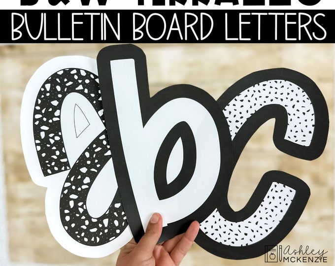 Printable A-Z Bulletin Board Letters Punctuation and Numbers Easy and ...