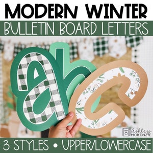 Modern Winter Bulletin Board Ideas, Bulletin Board Letters, Punctuation ...