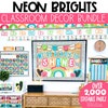 Rainbow Brights Classroom Decor Bundle, Bright Class Theme, Easy and ...