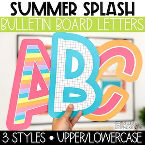 Summer Classroom Decor for End of Year, A-Z Bulletin Board Letters ...