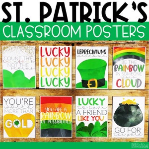 St. Patrick's Day Rainbows Theme Classroom Posters, Easy and Modern ...