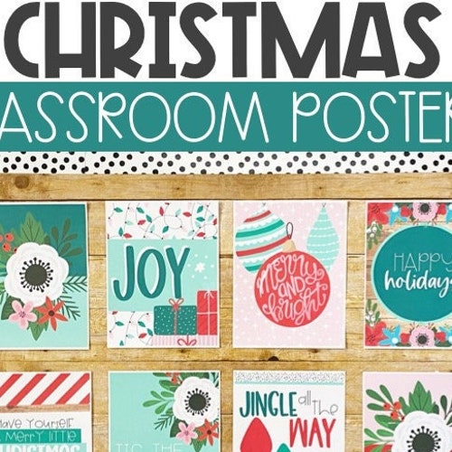 Christmas Cheer Classroom Posters Easy Holiday Classroom - Etsy