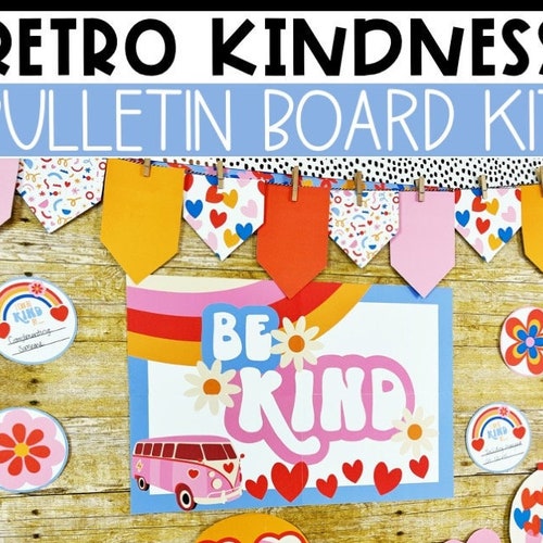 Christmas Retro Theme Bulletin Board Kit Easy Holiday - Etsy