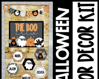 Retro Halloween Bulletin Board Printable Fall Classroom - Etsy