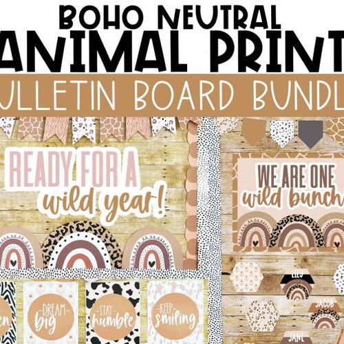 Modern Tropical Classroom Door Decor Kit Back to School Easy - Etsy