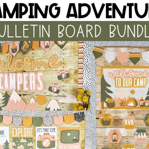 Camping Adventure Classroom Door Decor Kit Back to School - Etsy