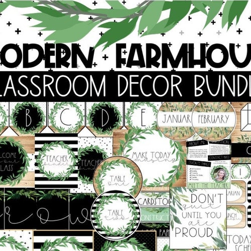 MODERN FARMHOUSE Classroom Decor Bundle Farmhouse Classroom - Etsy