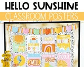 Sunshine Themed Classroom Posters Easy and Modern Classroom - Etsy Canada