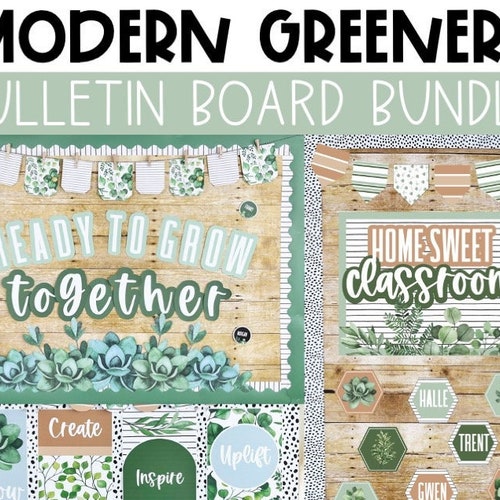 Modern Tropical Classroom Door Decor Kit Back to School Easy - Etsy