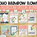 Boho Rainbow Flowers Classroom Decor Bundle Easy and Modern - Etsy