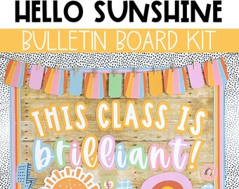 Modern Fruity Back to School Bulletin Board Kit Easy and | Etsy