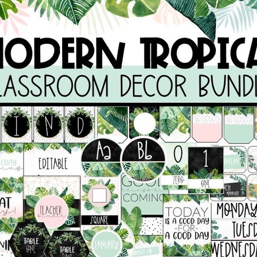 Vintage Floral Blooms Classroom Decor Bundle Easy and Modern - Etsy