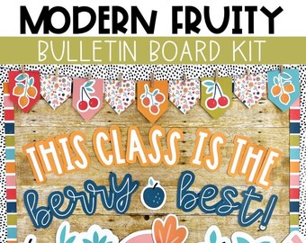 Modern Greenery Back to School Bulletin Board Kit Easy and | Etsy UK