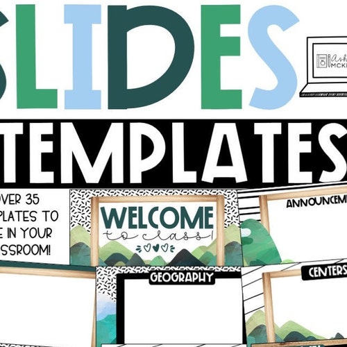 Scandi Mountains Google Slides and Powerpoint Templates Calm - Etsy