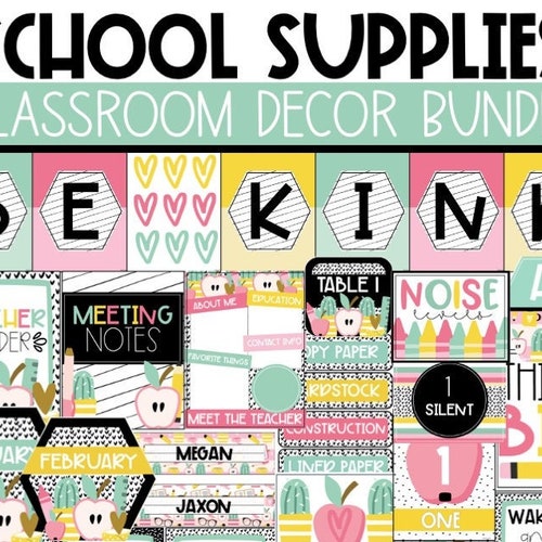 Modern Farmhouse Classroom Decor Bundle Easy Classroom - Etsy