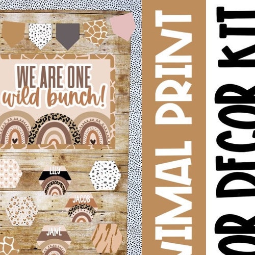 Boho Rainbow Classroom Door Decor Kit Back to School Easy - Etsy