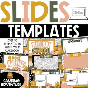 Camping Adventure Google Slides and Powerpoint Templates, Digital ...