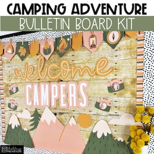 Camping Adventure Back to School Bulletin Board Kit Easy and - Etsy