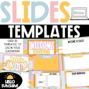 Hello Sunshine Google Slides and Powerpoint Templates, Calm Class Decor ...