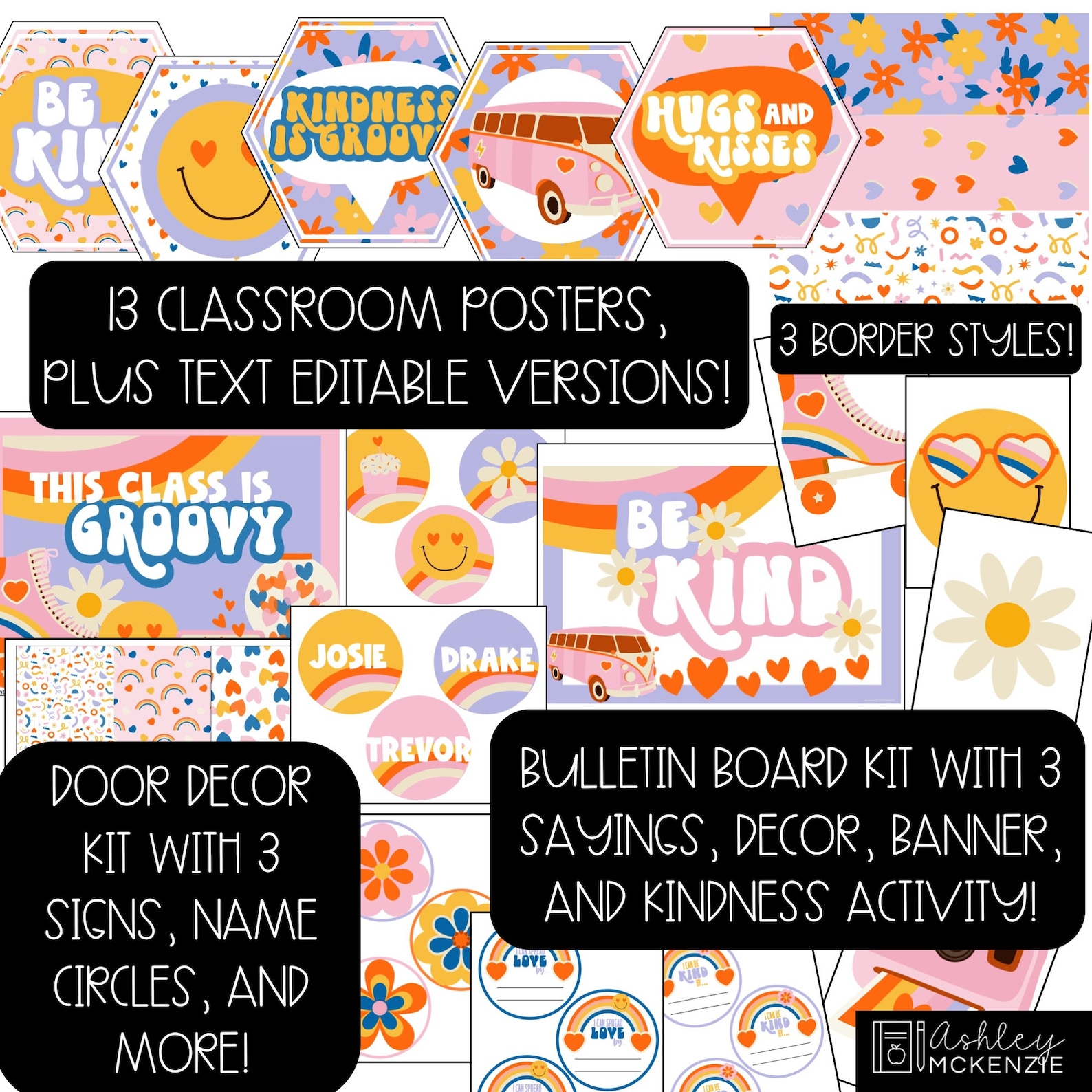 Valentine's Day Classroom Decor Bundle Retro Theme - Etsy