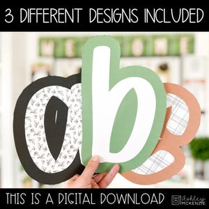 Modern Garden Bulletin Board Letters, A-Z Primary Font, Punctuation ...