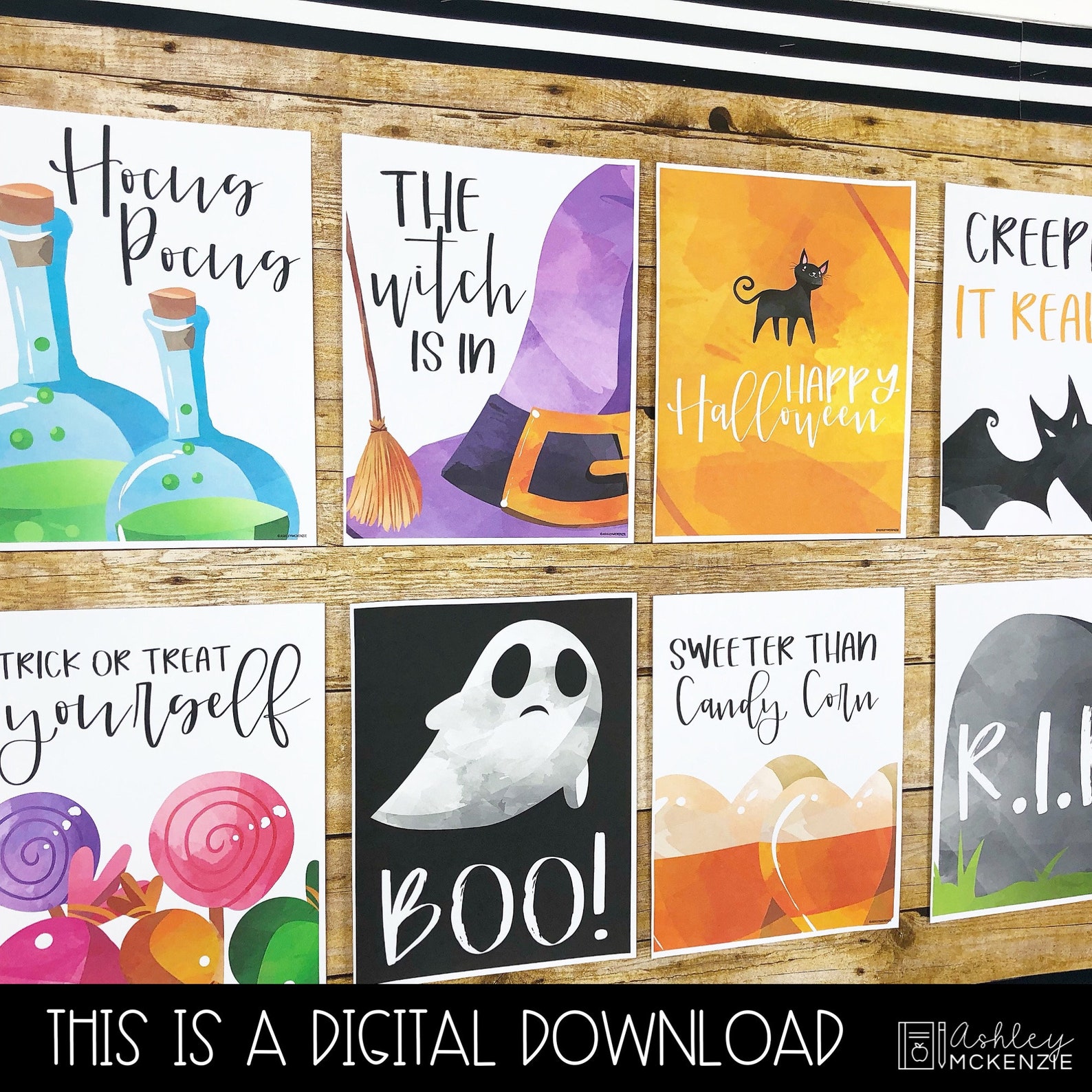Halloween Classroom Posters Easy Autumn Classroom Decorations - Etsy