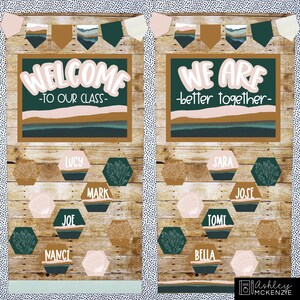 Modern Coastal Classroom Door Decor Kit, Back to School, Easy and ...