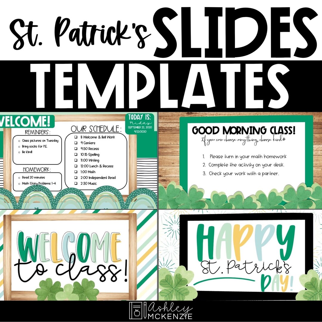St. Patrick's Day Google Slides and Powerpoint Templates, Holiday Decor ...