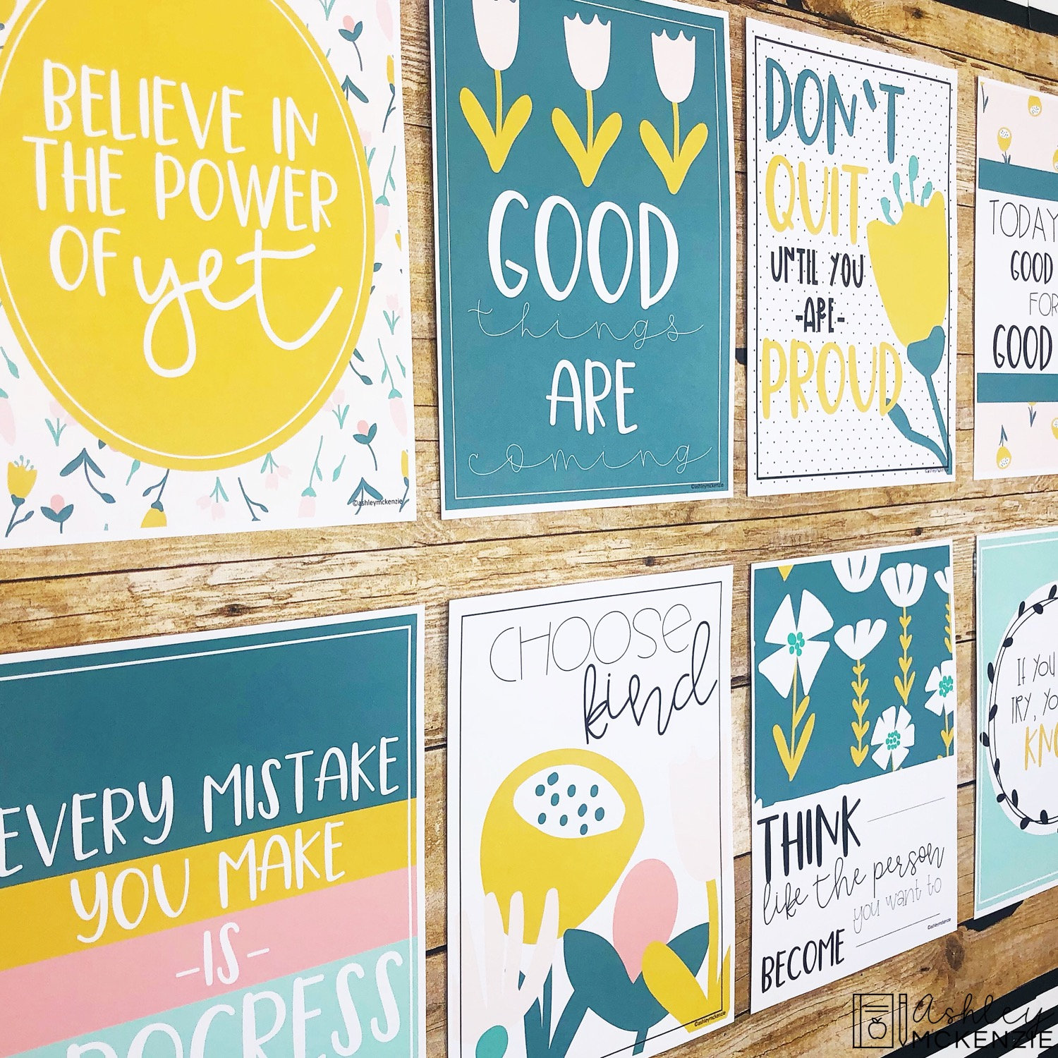 Vintage Floral Blooms Classroom Decor Bundle, Easy and Modern Classroom ...
