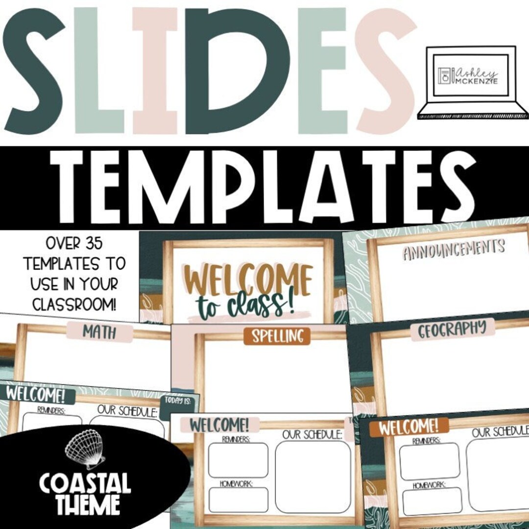 Coastal Google Slides and Powerpoint Templates, Calm Class Decor ...