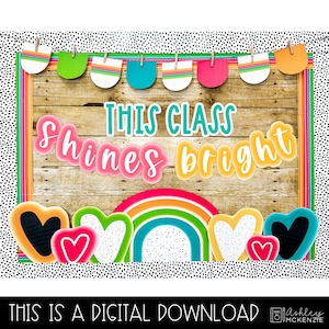 Bright Classroom Back to School Bulletin Board Kit Neon Classroom Decor ...
