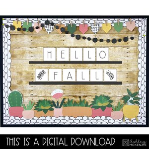 Fall Letter Ledge Bulletin Board Kit or Classroom Door Decor, Easy and ...