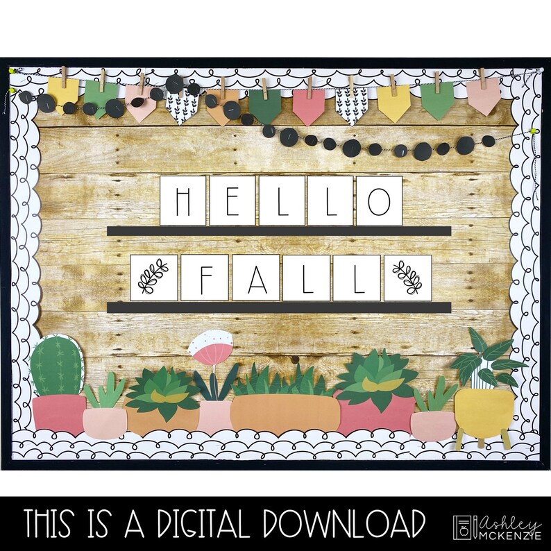 Fall Letter Ledge Bulletin Board Kit or Classroom Door Decor - Etsy