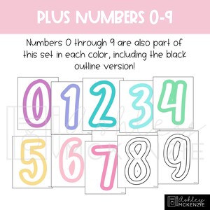 Pastel Colored Bulletin Board Letters With Punctuation and Numbers ...