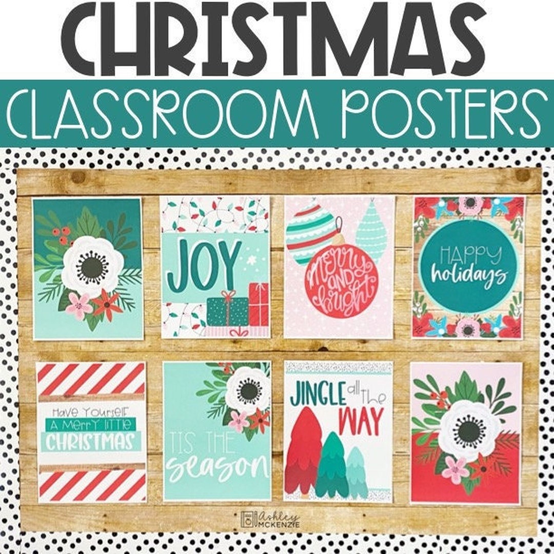 Christmas Cheer Classroom Posters Easy Holiday Classroom - Etsy